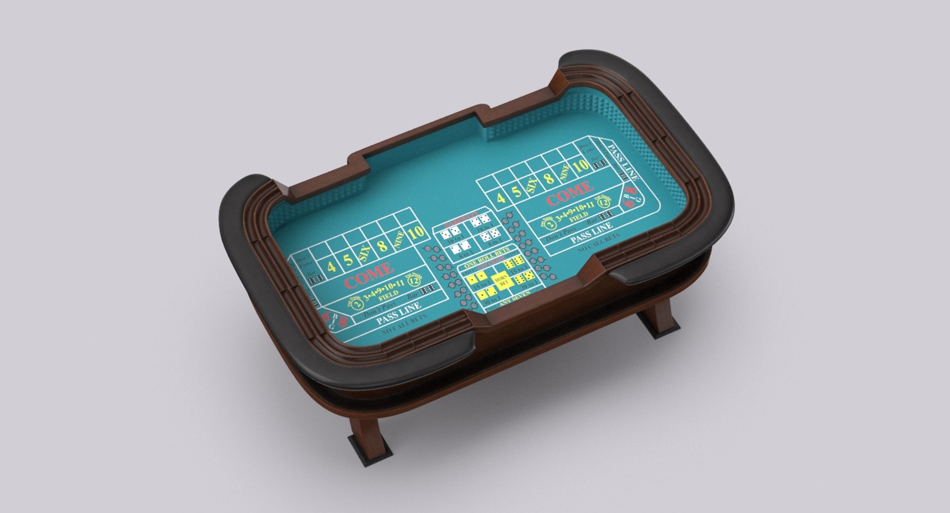 3D Craps Table Model - TurboSquid 1312728