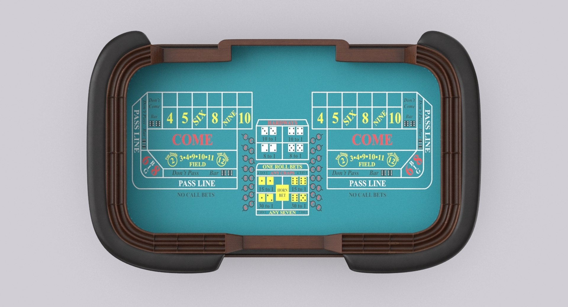 3D Craps Table Model - TurboSquid 1312728