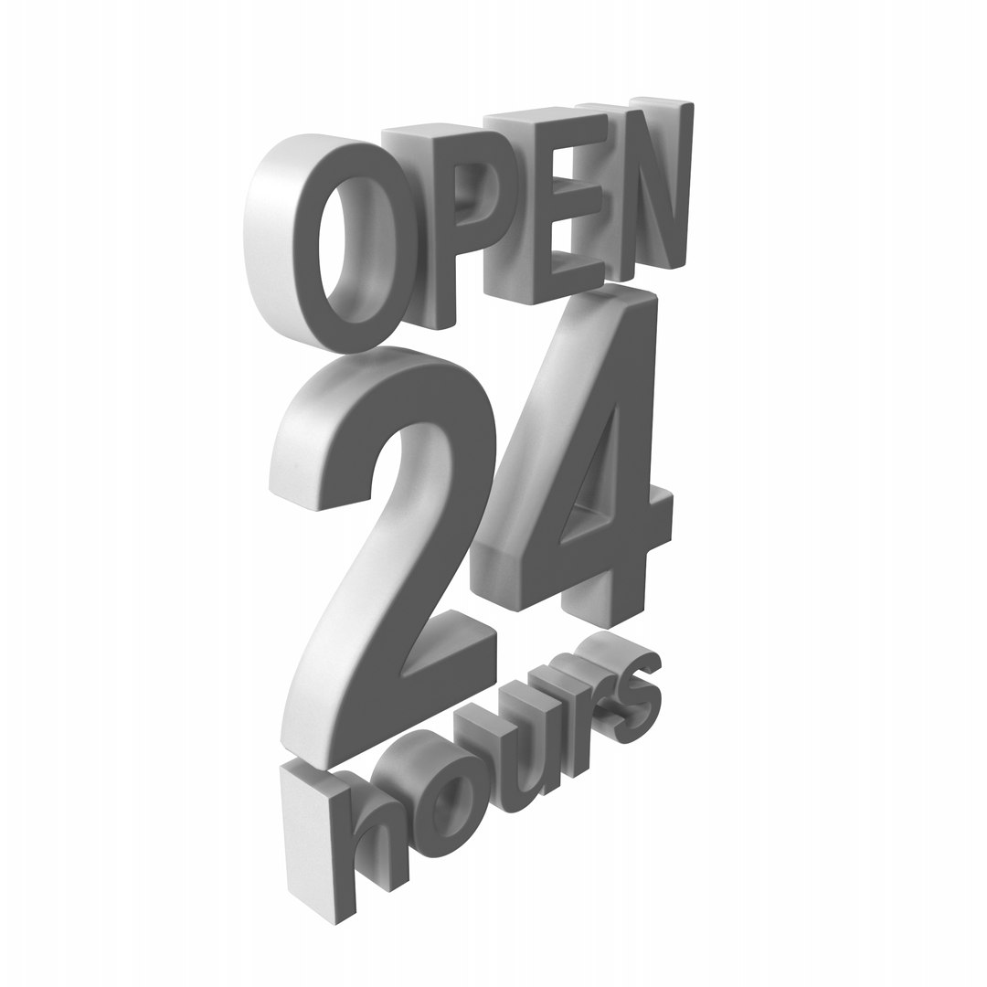 Open 24 Hours 3D - TurboSquid 2313722