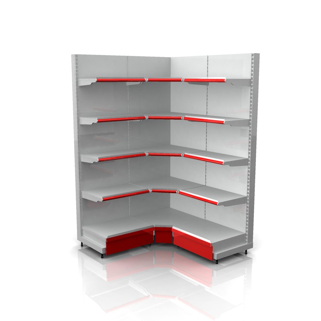 product wall racks corner 3d c4d