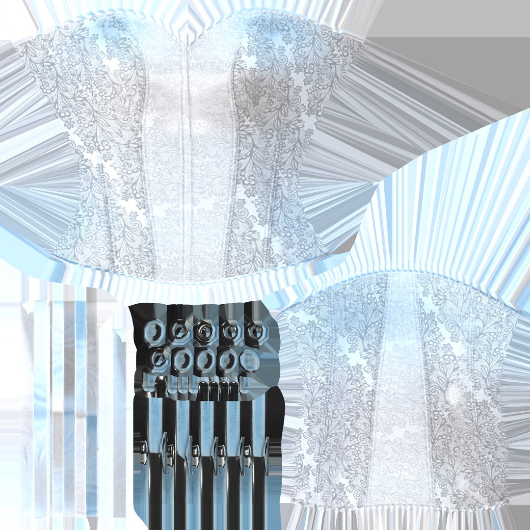 3D Model Modern White Corset Top - TurboSquid 1990722