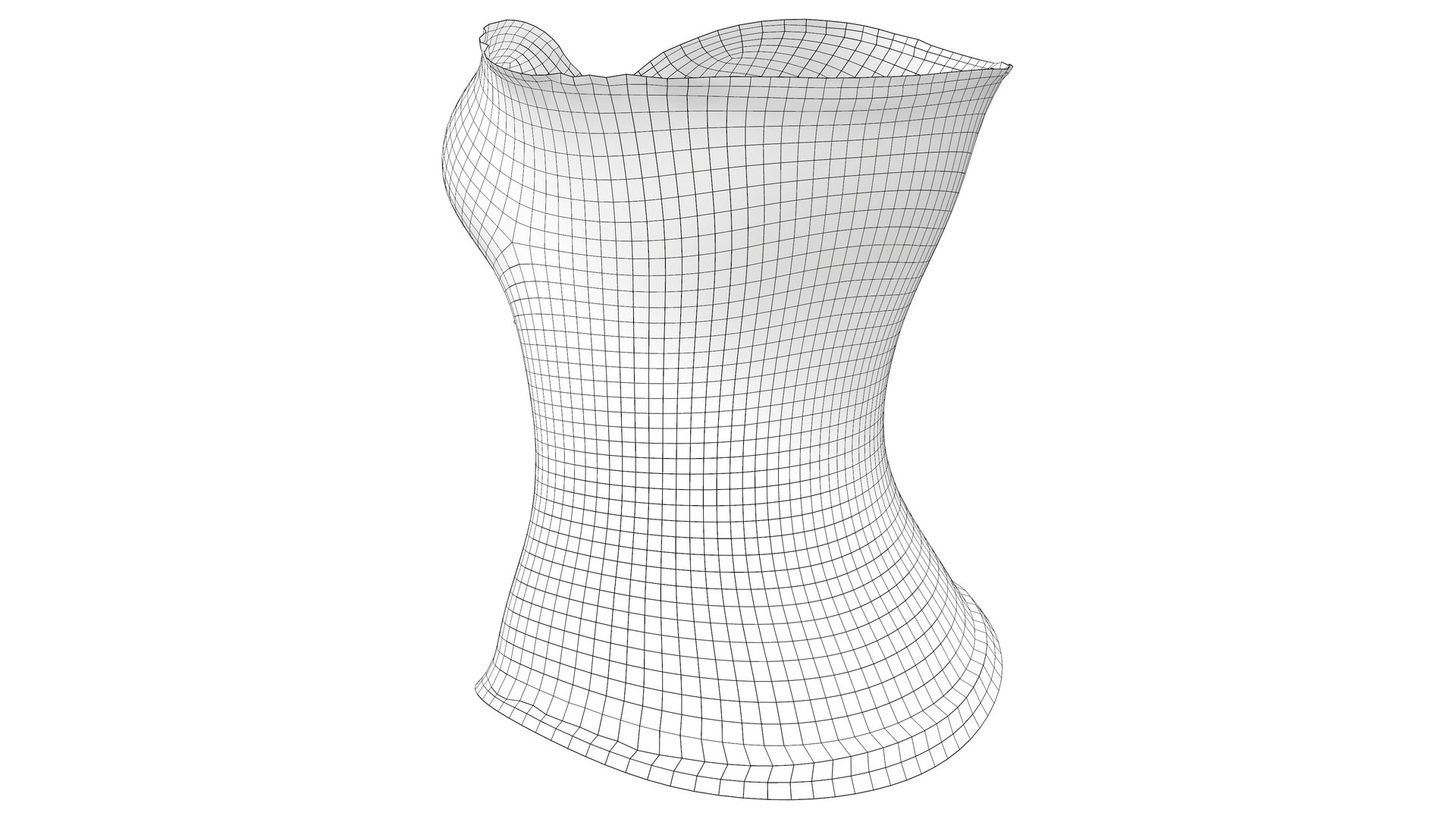 3D Model Modern White Corset Top - TurboSquid 1990722