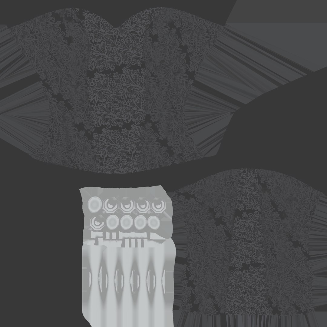 3D Model Modern White Corset Top - TurboSquid 1990722
