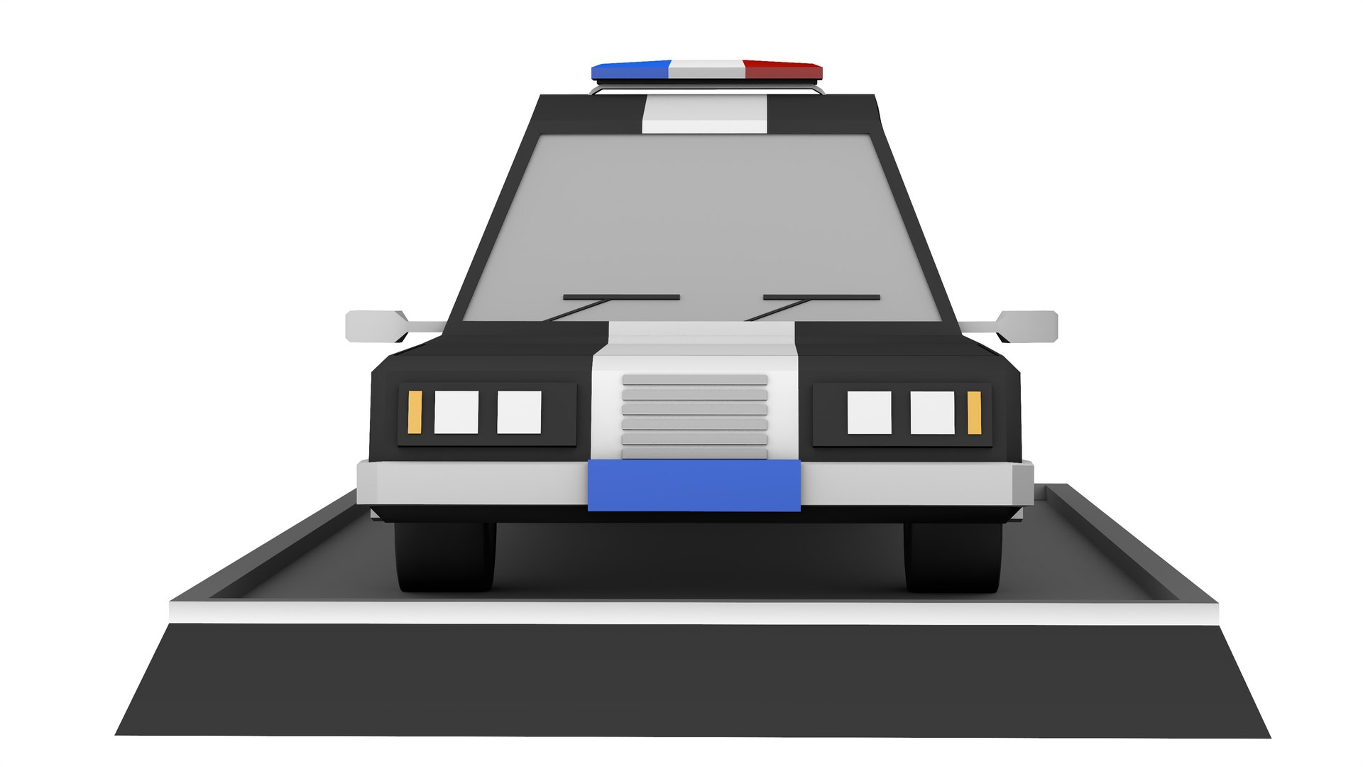 Low Poly Police Car 3D - TurboSquid 1882440