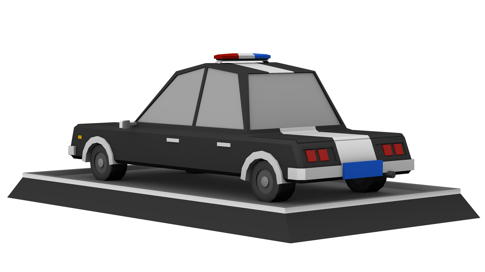 Low Poly Police Car 3D - TurboSquid 1882440