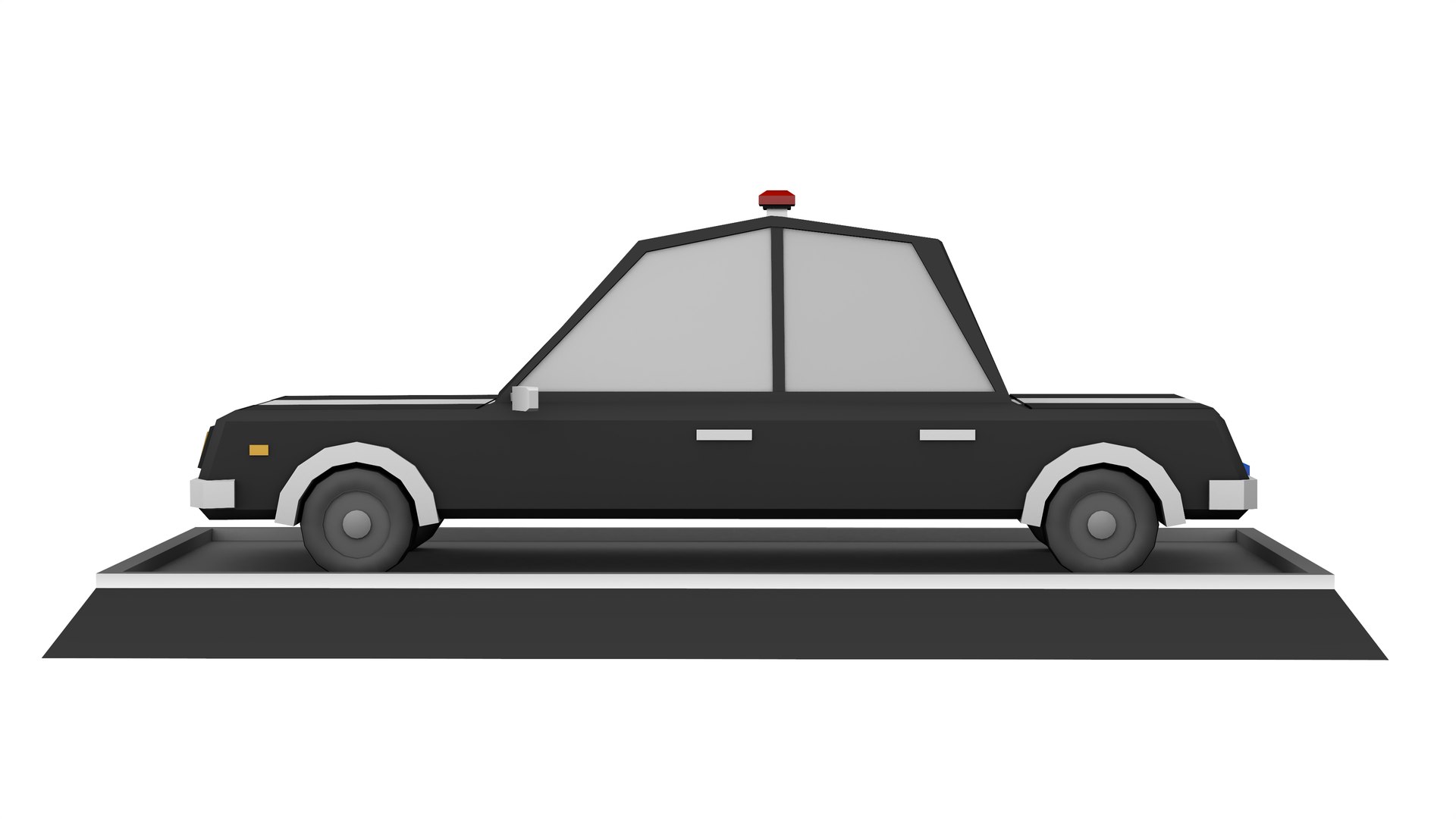Low Poly Police Car 3D - TurboSquid 1882440