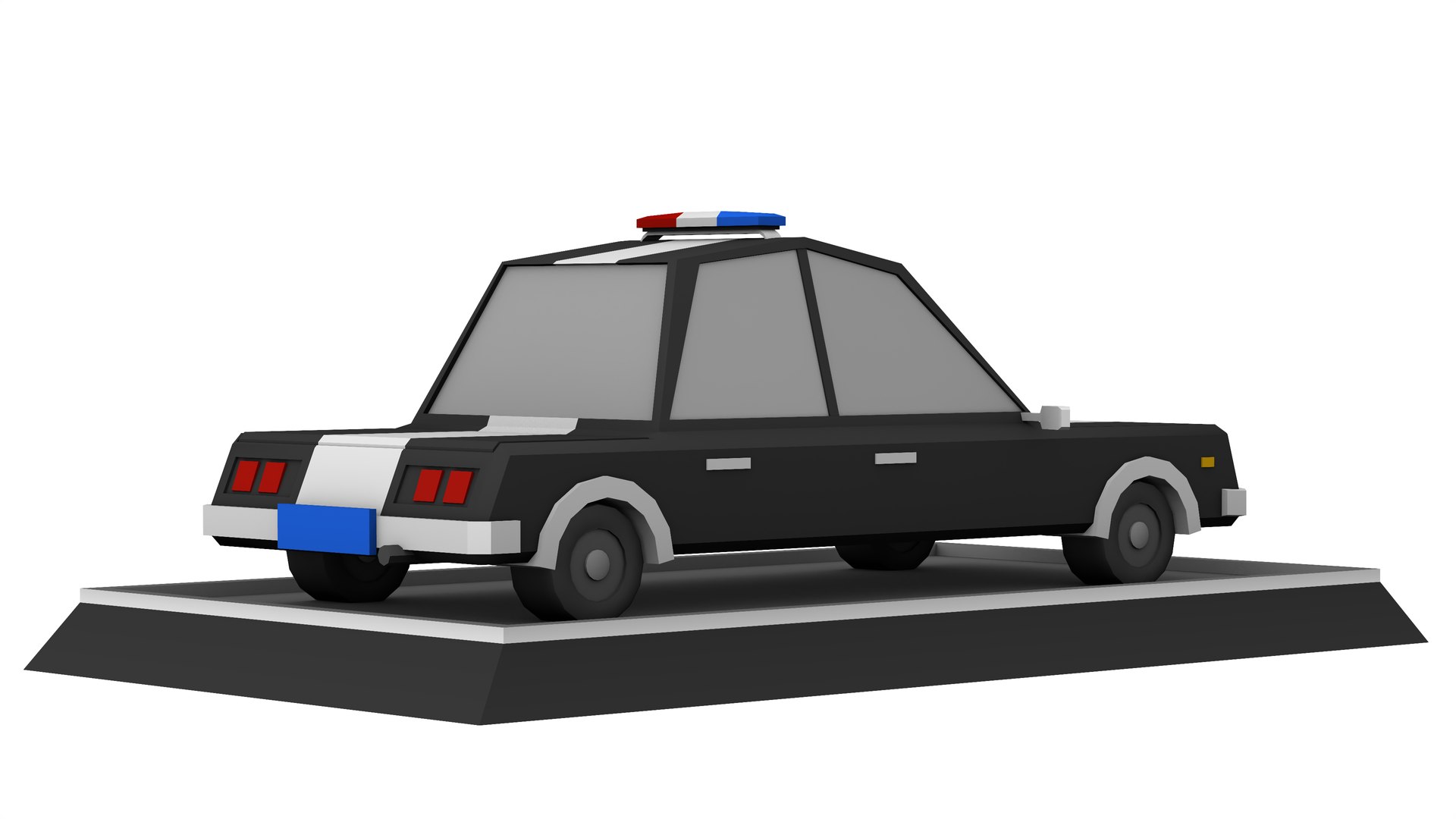 Low Poly Police Car 3D - TurboSquid 1882440