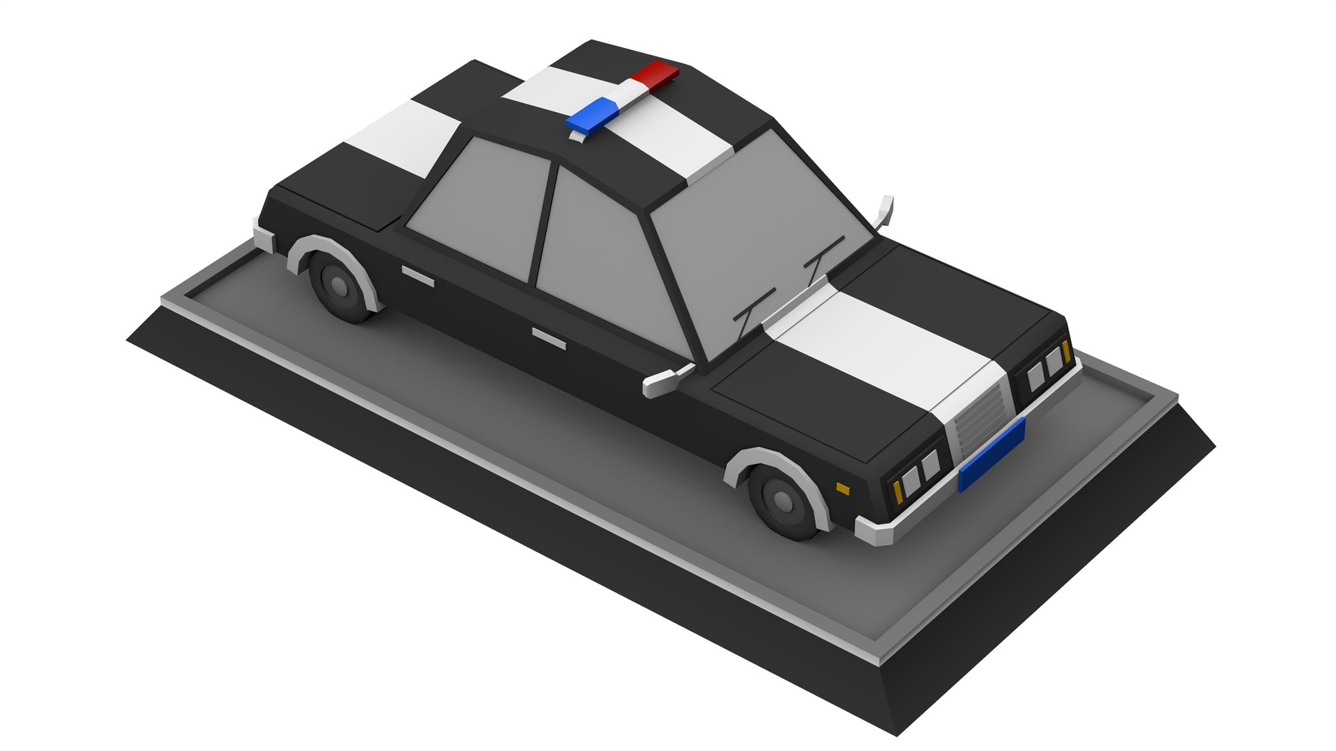 Low Poly Police Car 3D - TurboSquid 1882440