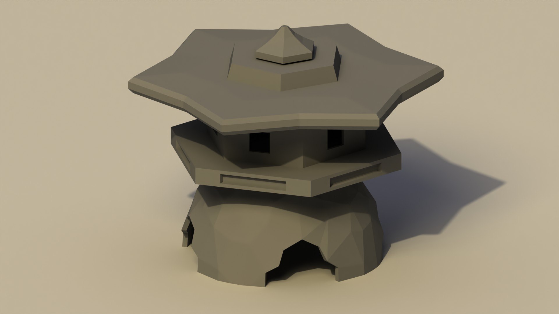 Low Poly Japanese Toro 3D - TurboSquid 2102724