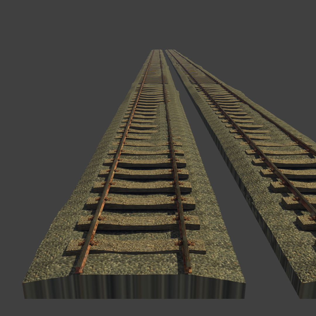 Railway Track 3d Model