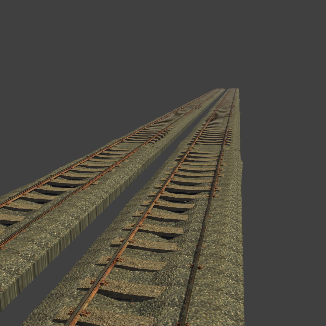 Railway Track 3d Model