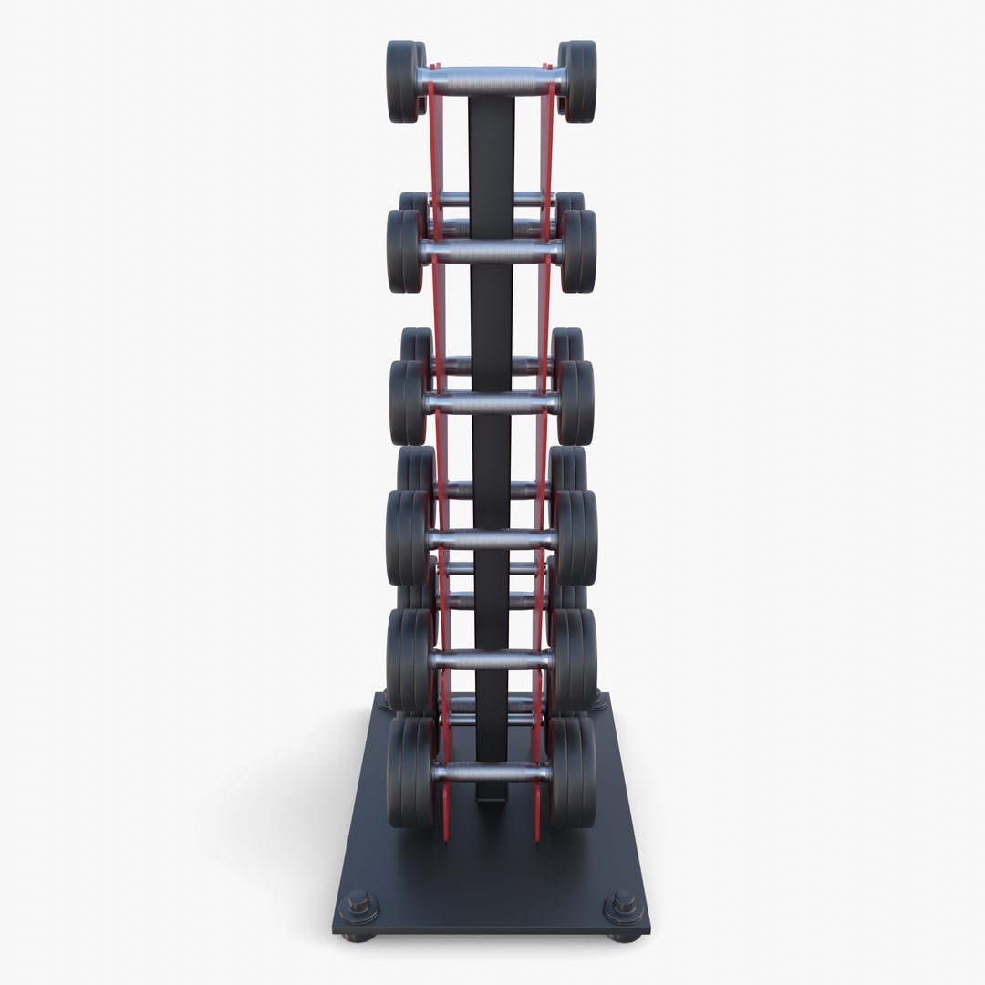 Vertical Dumbbell Rack 3D Model - TurboSquid 2032635