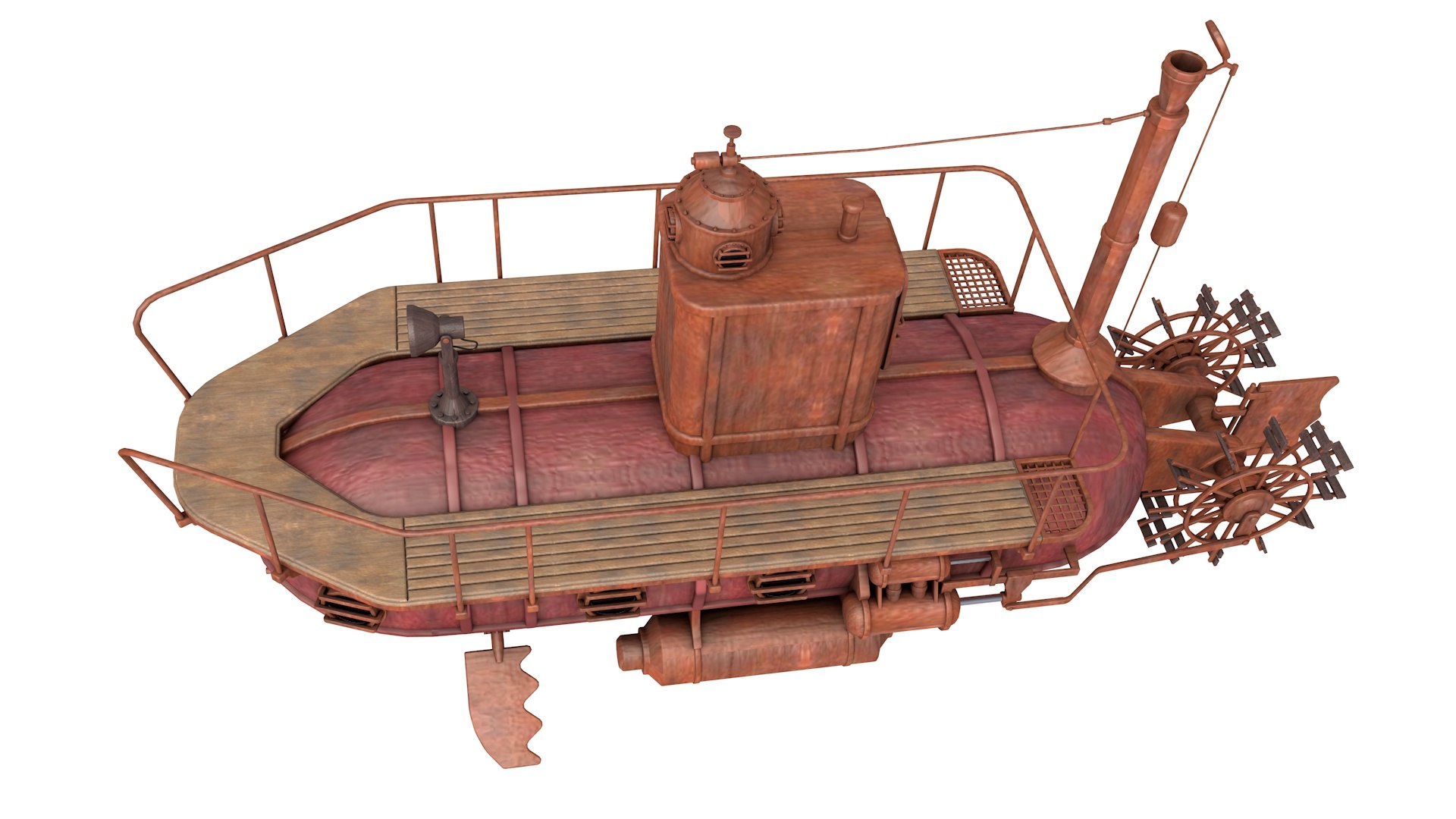 3D Old Rusty Submarine - TurboSquid 2147090