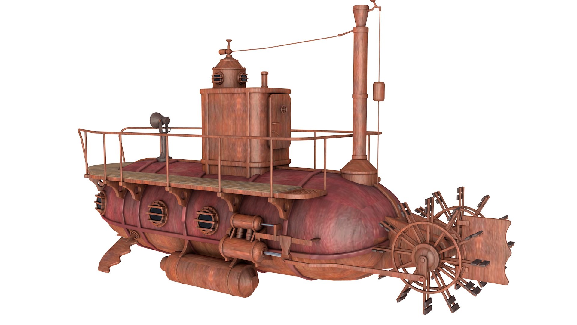3D Old Rusty Submarine - TurboSquid 2147090