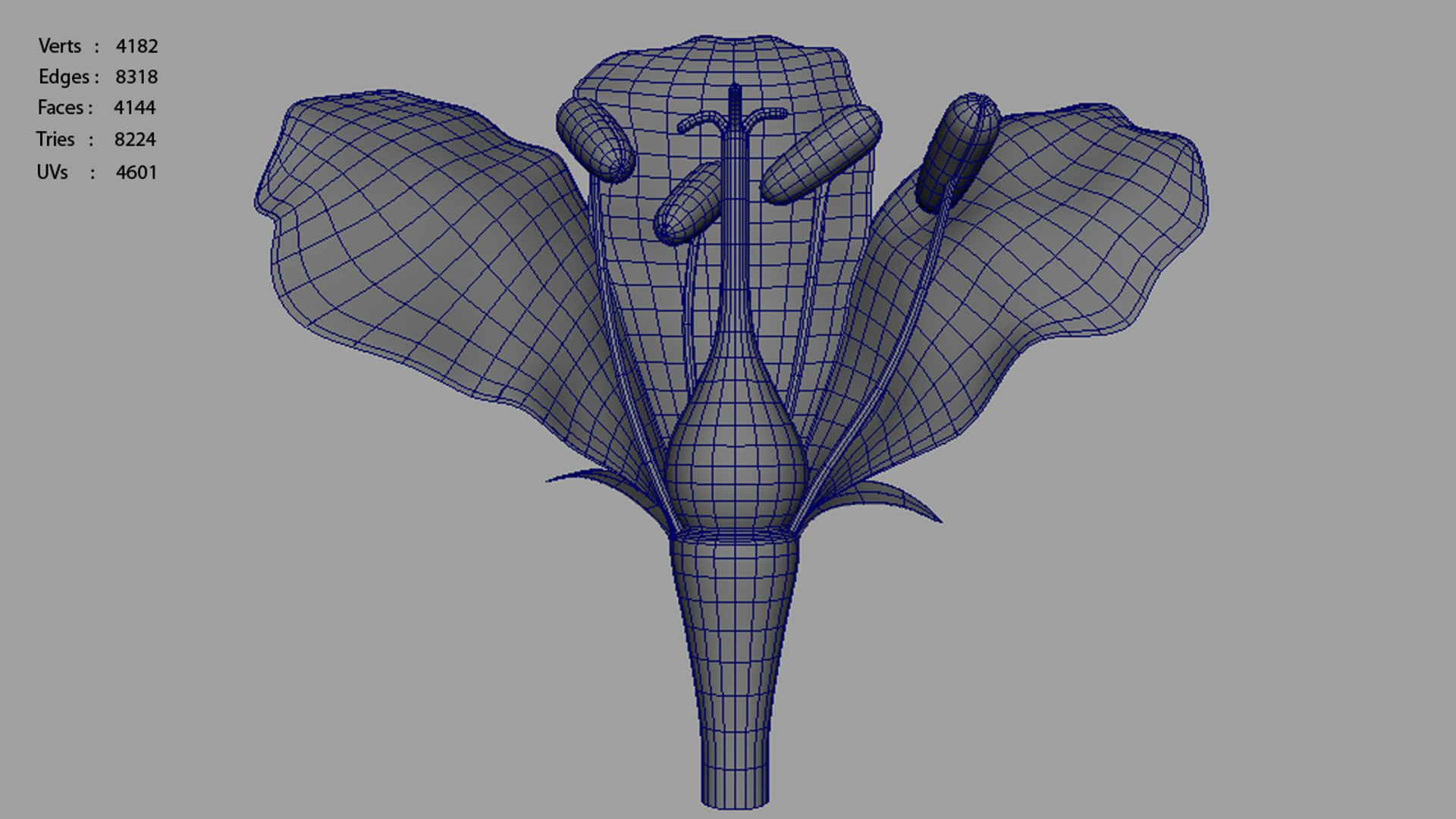 flower biological 3d obj