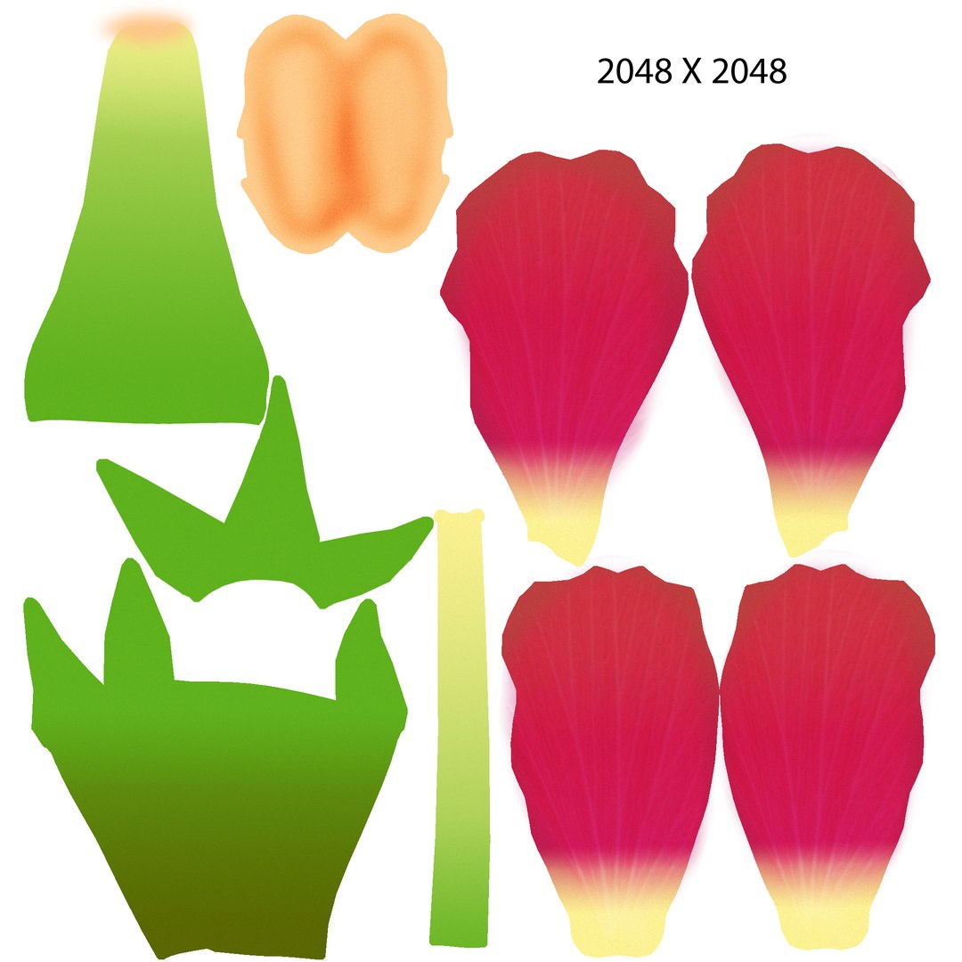 flower biological 3d obj