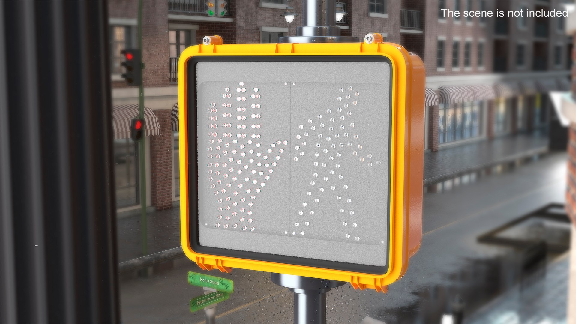 Red Hand Sign Indicating Not To Walk 3D Model - TurboSquid 2146509