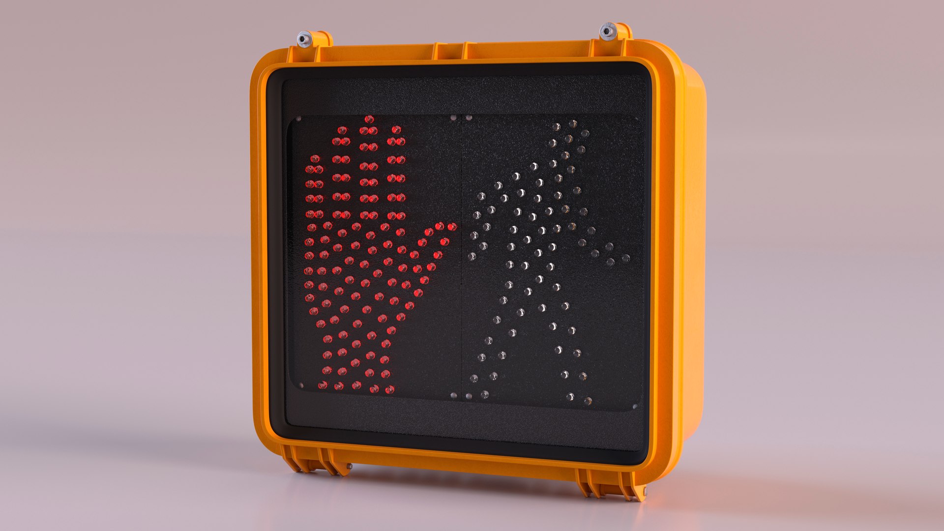 Red Hand Sign Indicating Not To Walk 3D Model - TurboSquid 2146509