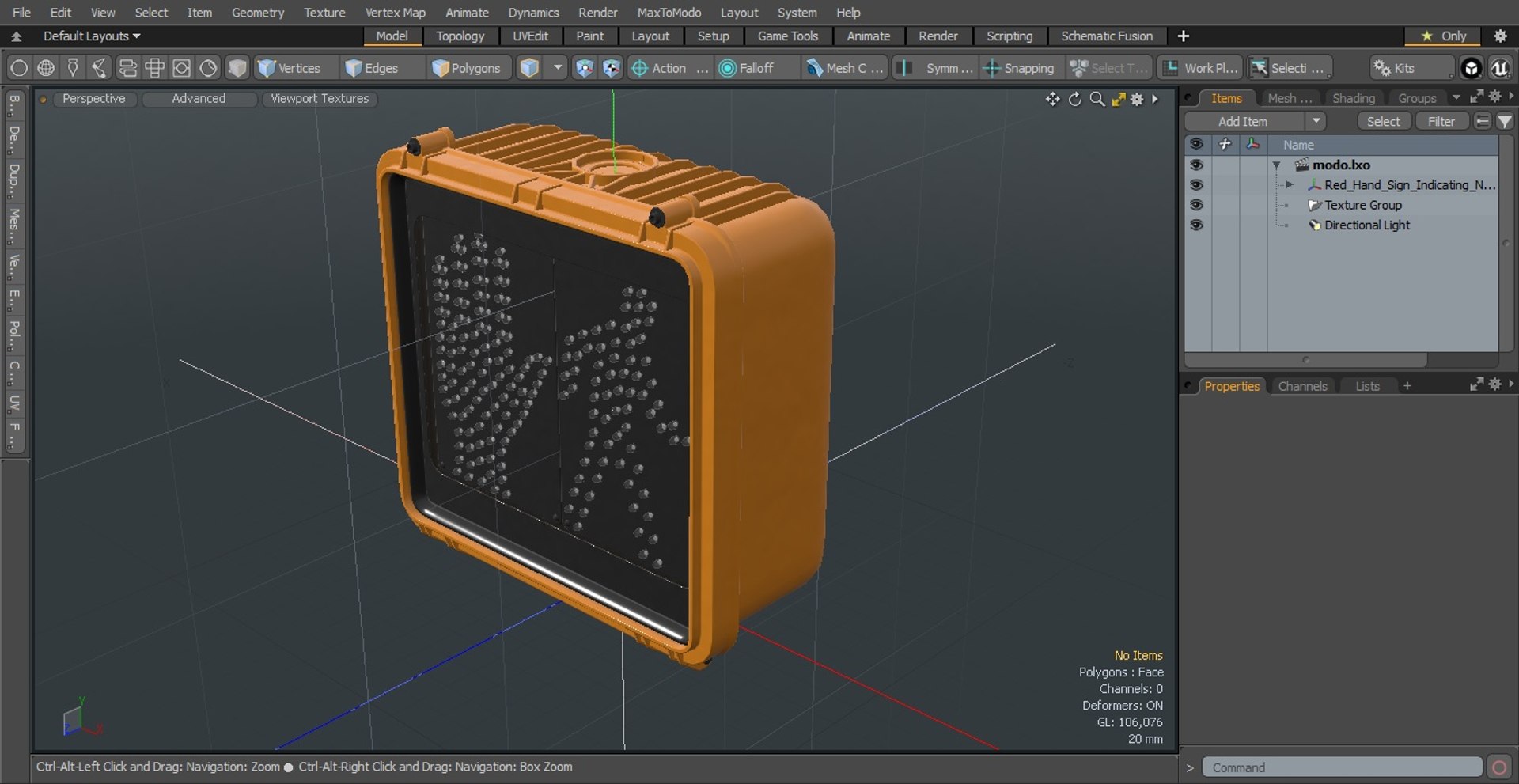 Red Hand Sign Indicating Not To Walk 3D Model - TurboSquid 2146509