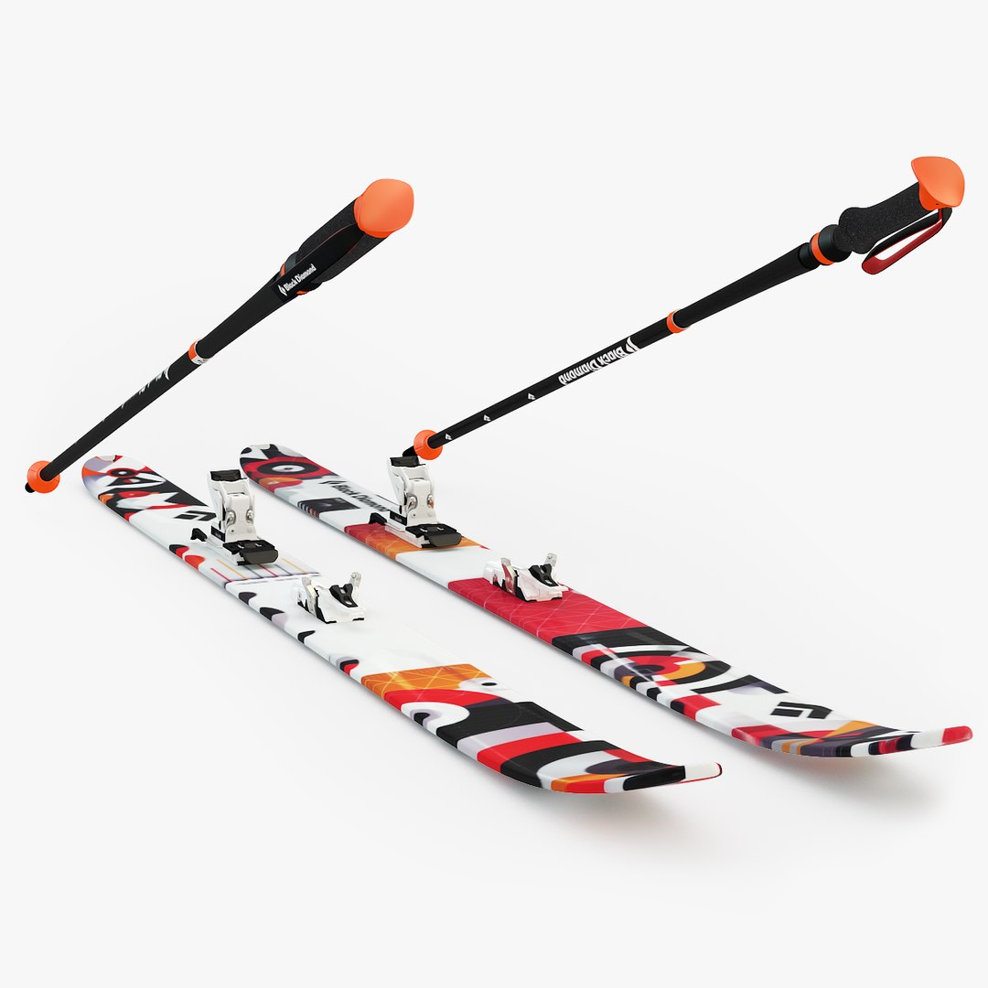 3d Black Diamond Skis Model