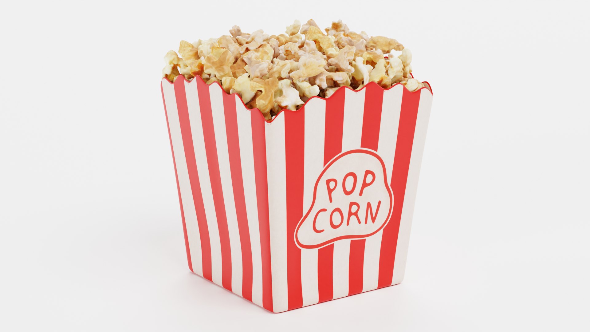 3D Popcorn In Cup 2 Model - TurboSquid 2067229