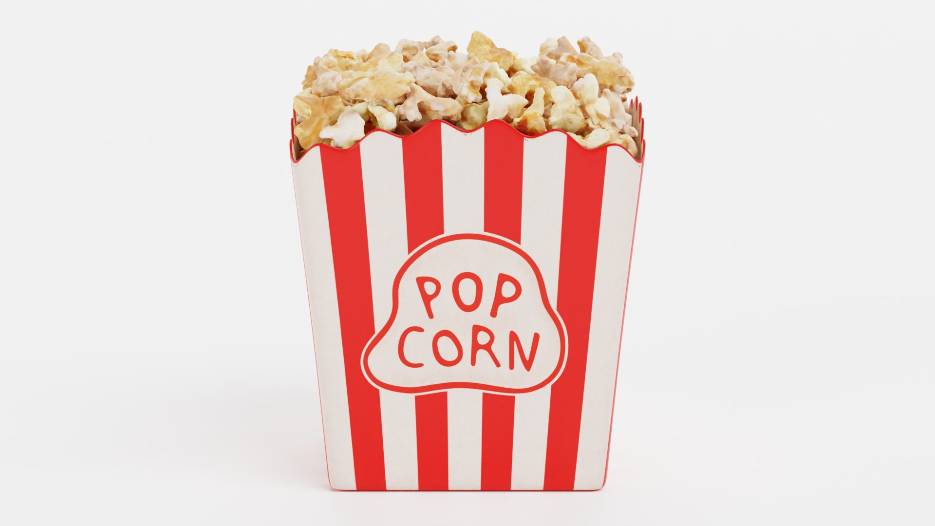 3D Popcorn In Cup 2 Model - TurboSquid 2067229