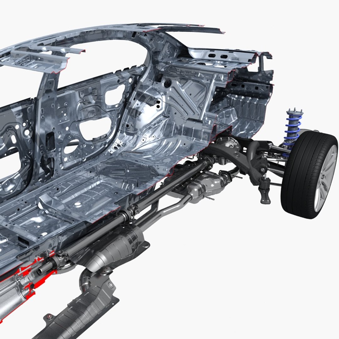 3D Car Frame Engine Cutaway - TurboSquid 1574828
