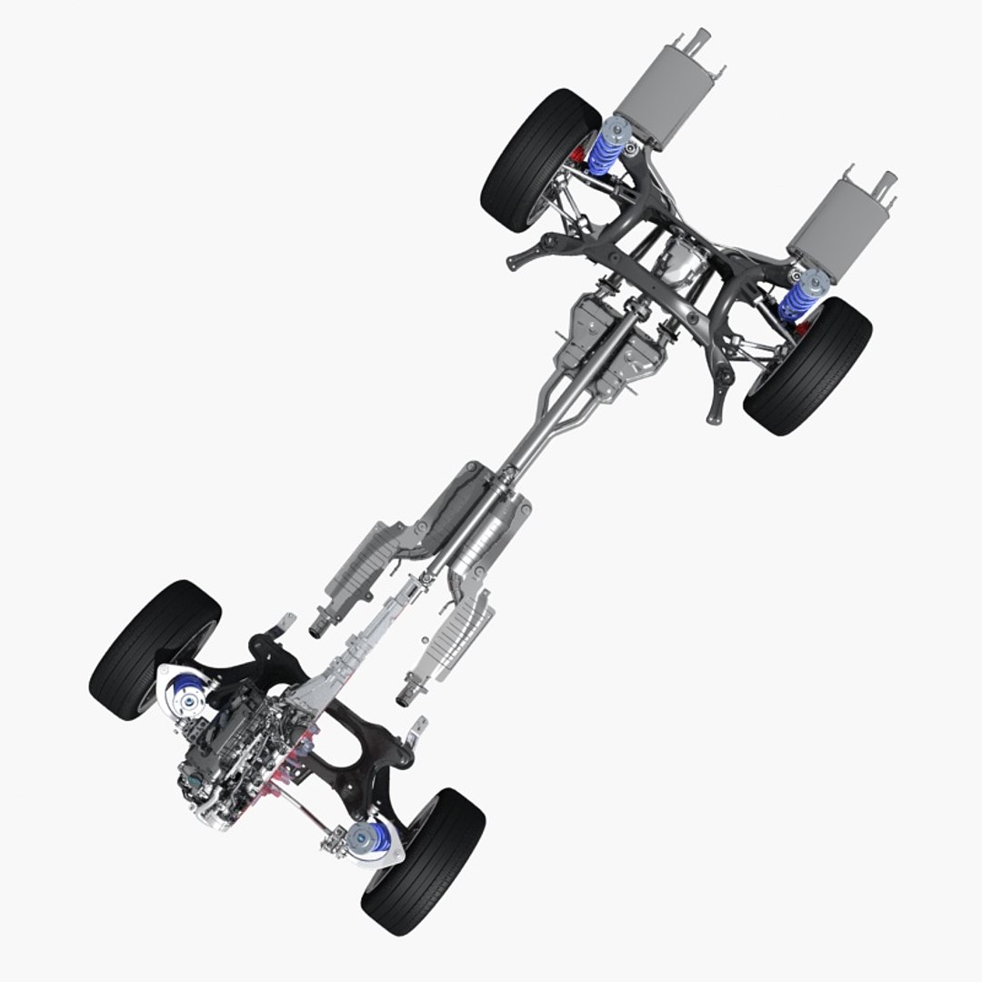 3D Car Frame Engine Cutaway - TurboSquid 1574828
