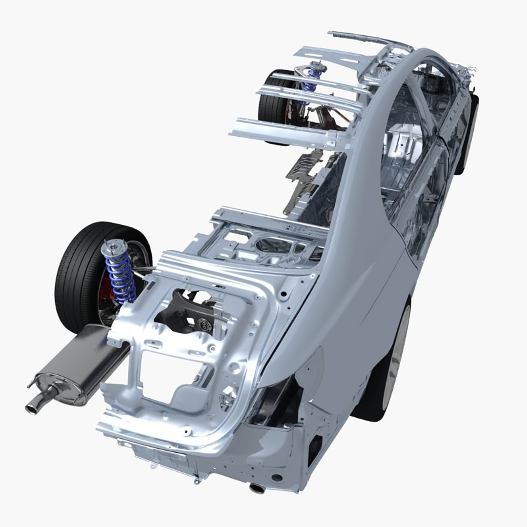 3D Car Frame Engine Cutaway - TurboSquid 1574828