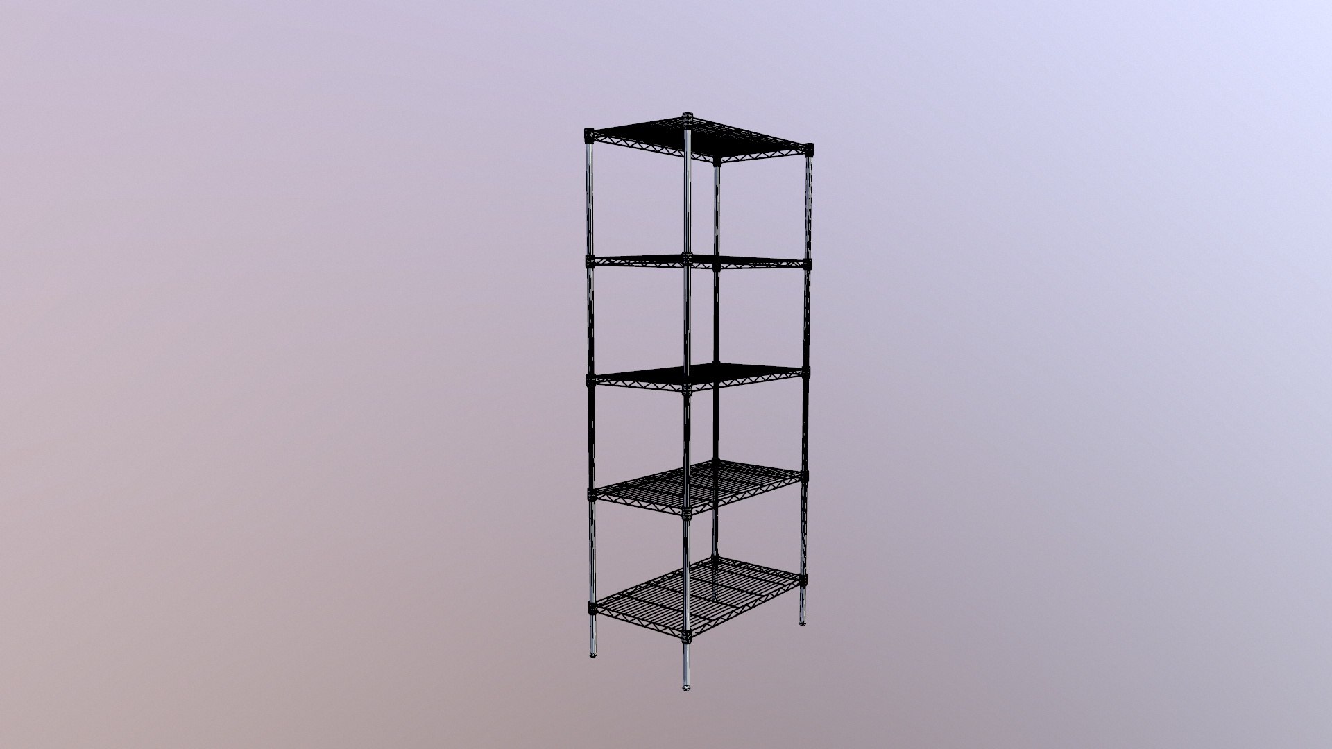 Shelving Storage 5 Tier Wire 3D Model - TurboSquid 2152086