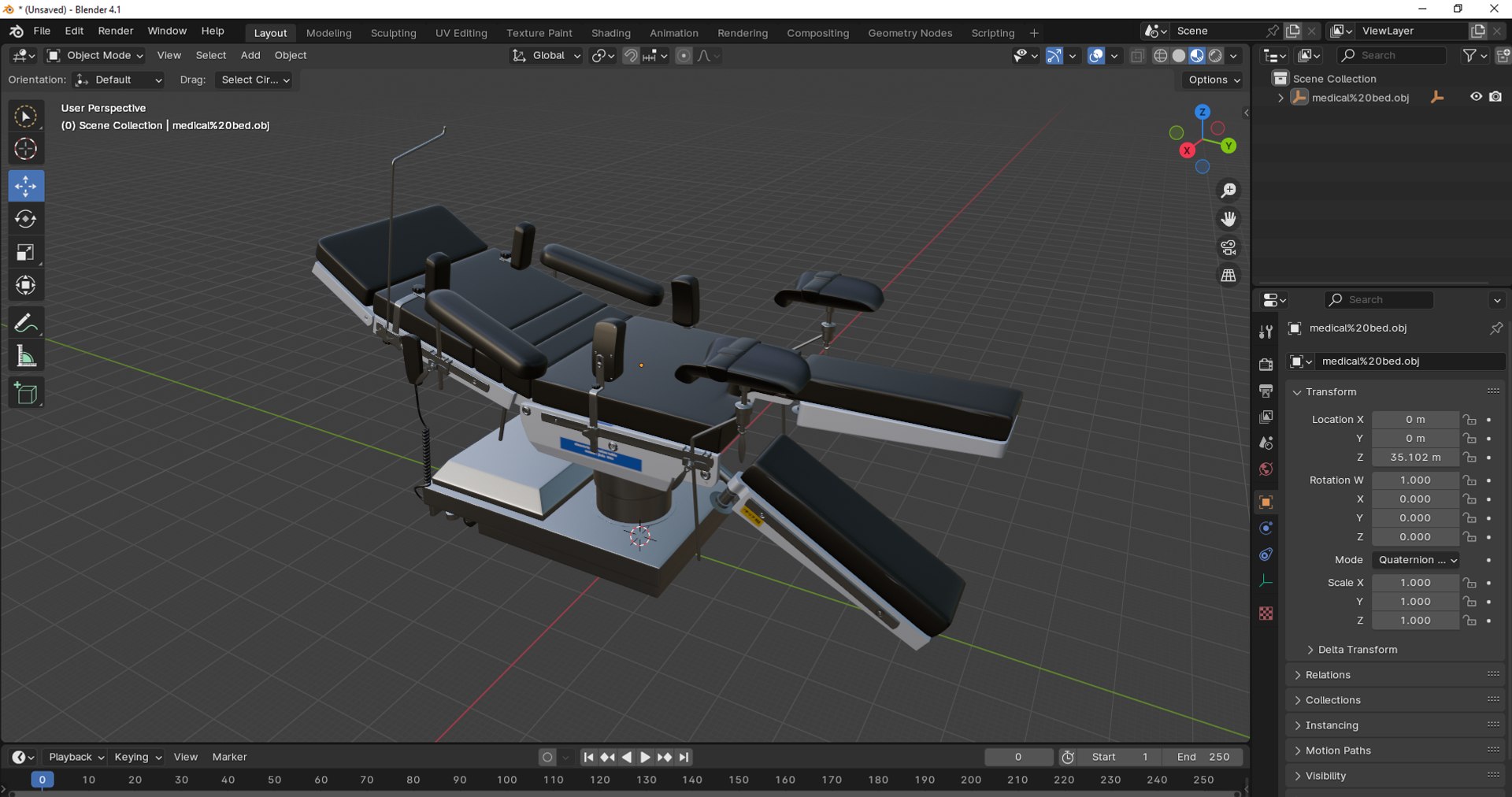 3D Medical Operating Surgical Table - TurboSquid 2294586