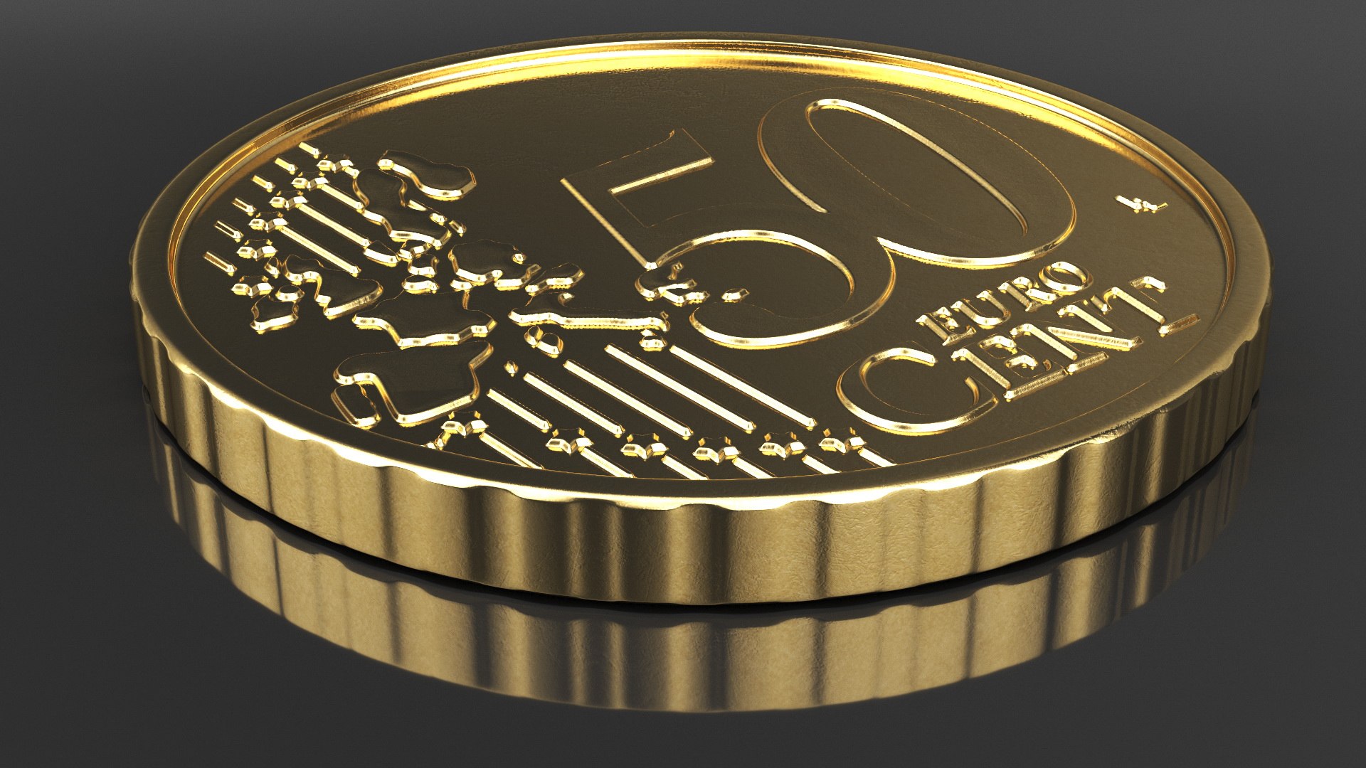Spain 50 Cent 3D - TurboSquid 2123527
