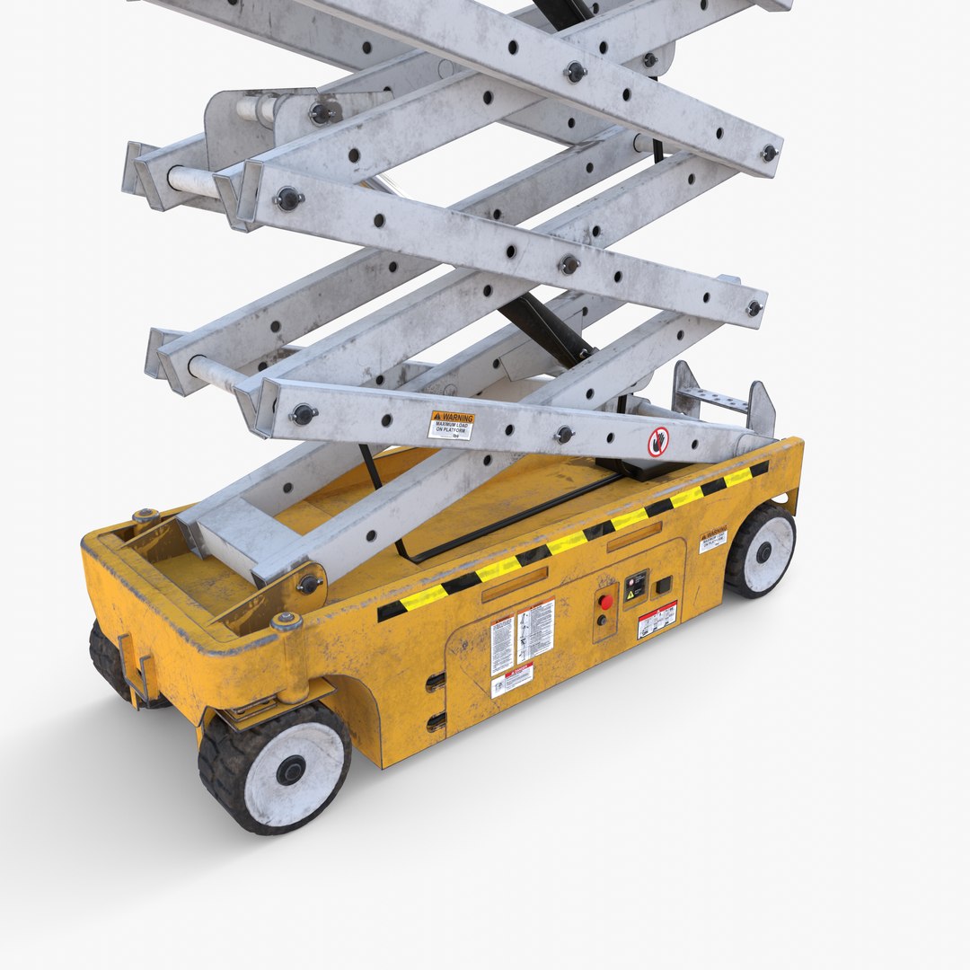 3D model Electric Scissor Lift v2 - TurboSquid 2111308