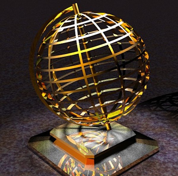 globe atlas 3d obj