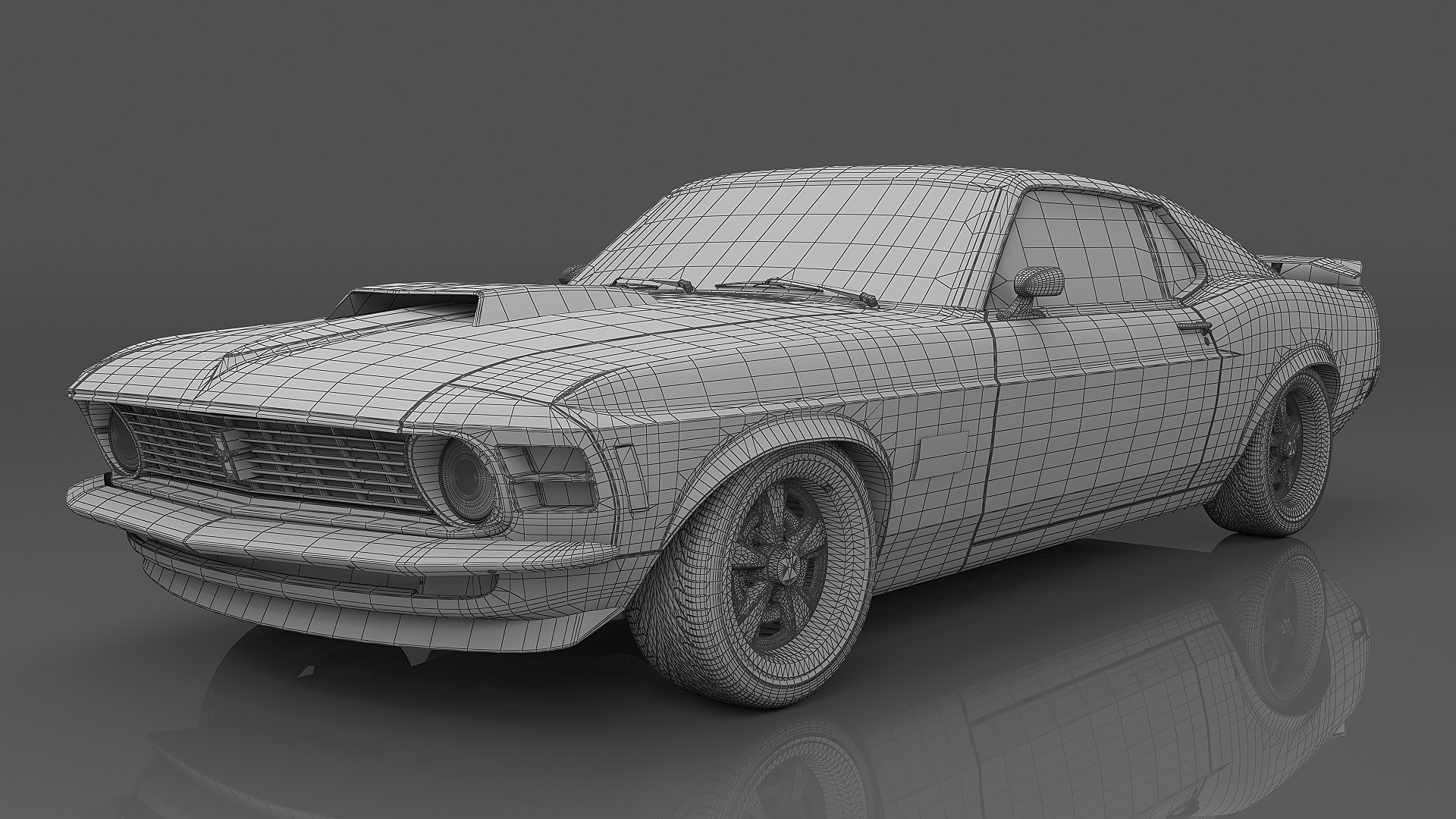 1970 Ford Mustang Boss 429 3D Model - TurboSquid 2189039
