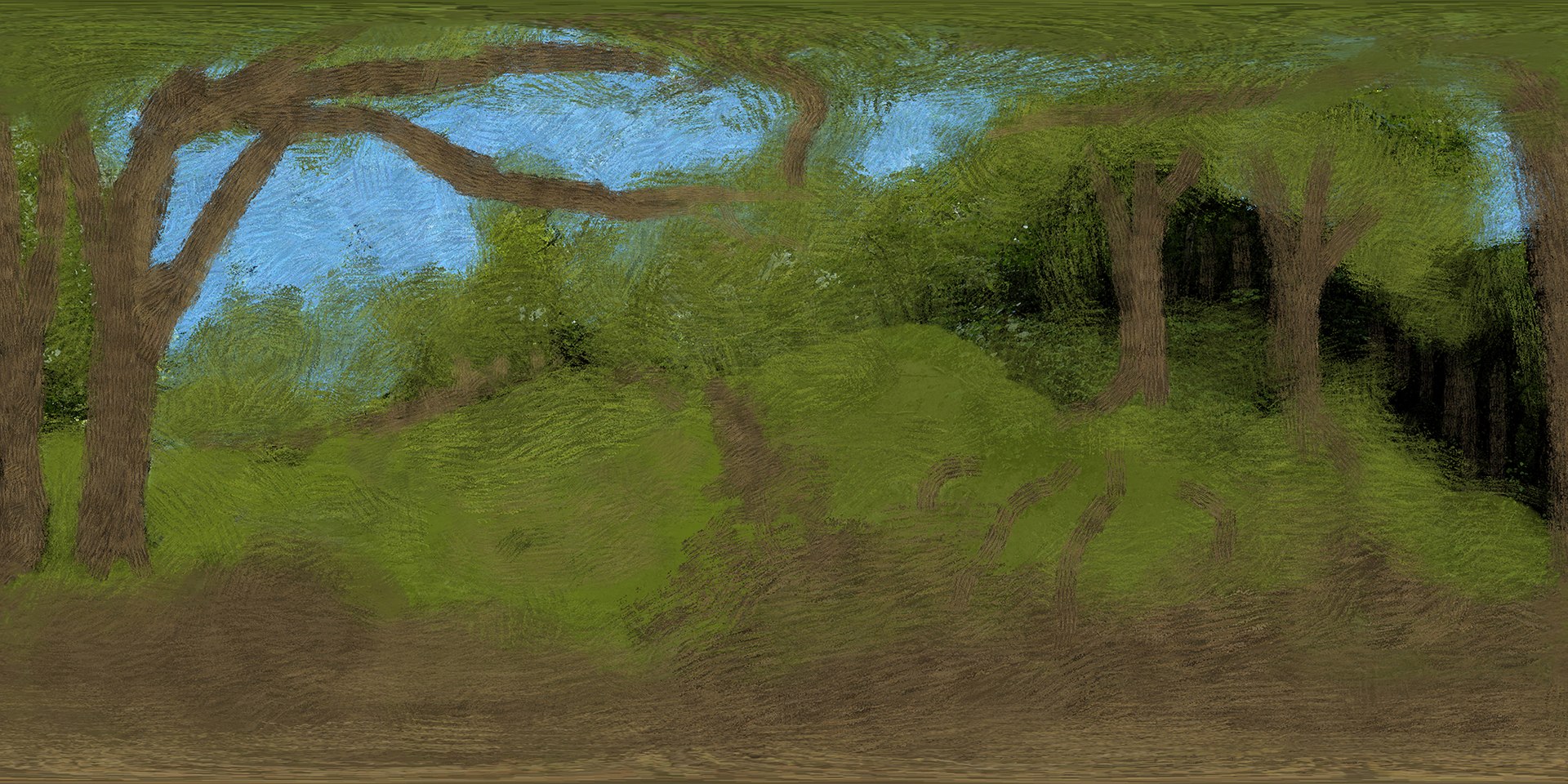 3D Panoramasky360 VR HDRI Panoramic Skybox Equirectangular Handpainted ...