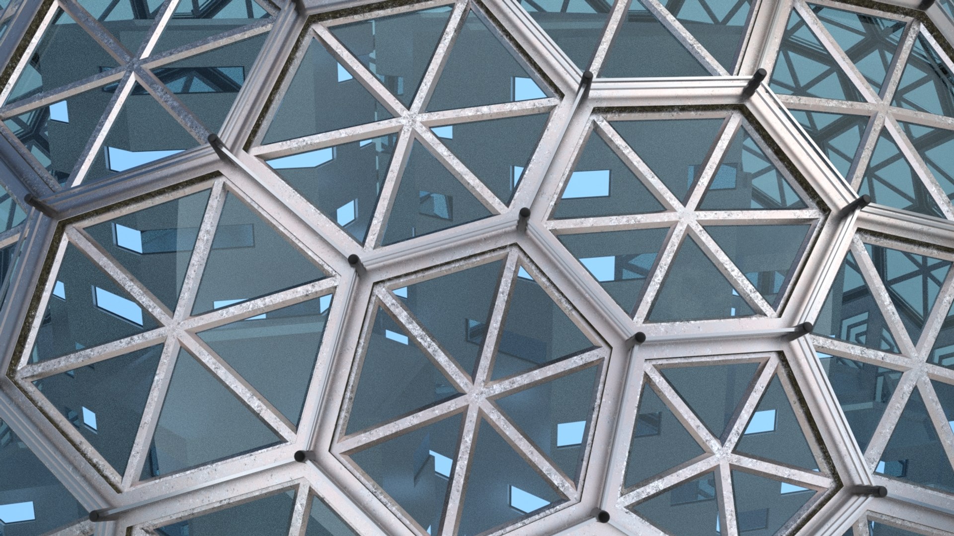 3d Model Medium Dome Hexagon Pattern