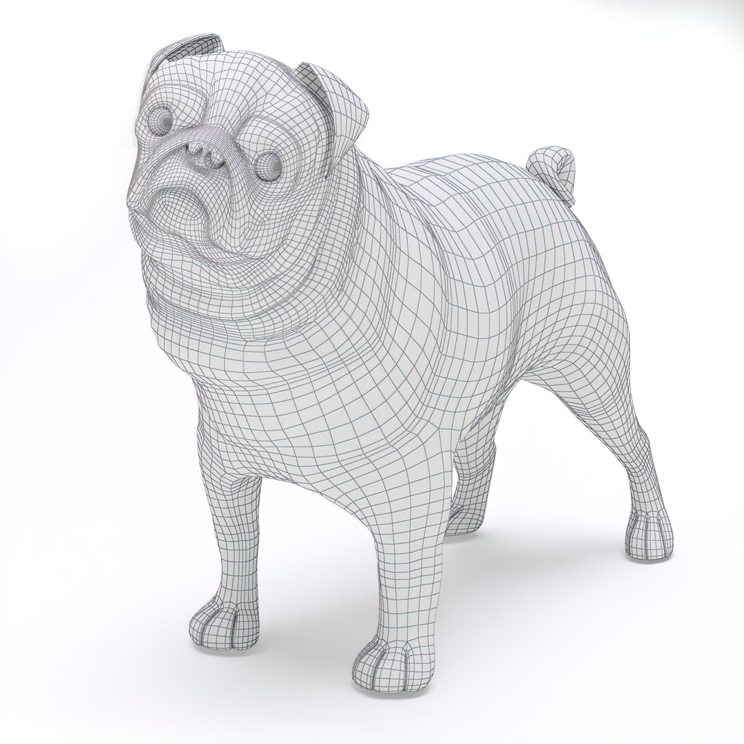 Dog Pug 3D Model - TurboSquid 1409796