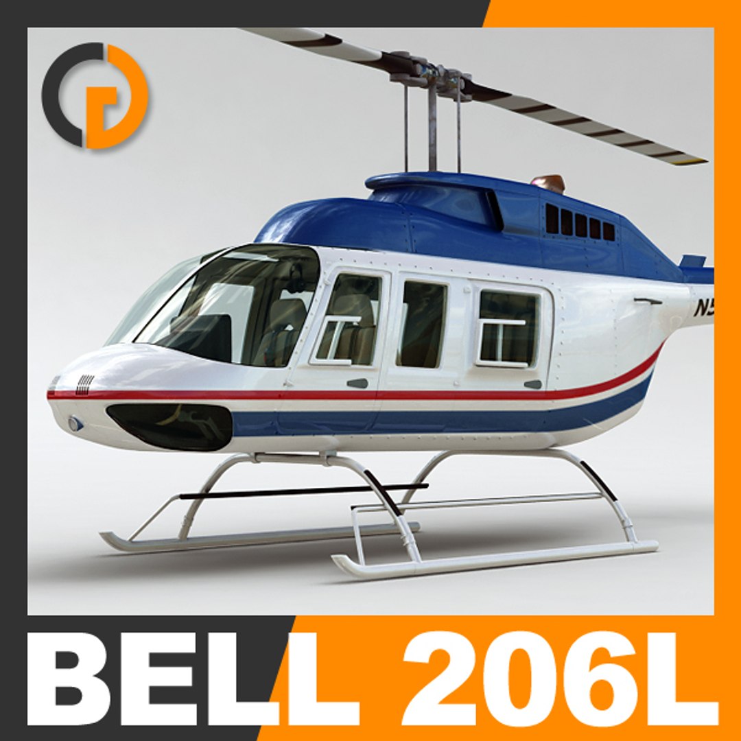 Bell 206l Helicopters Interior 3d Max