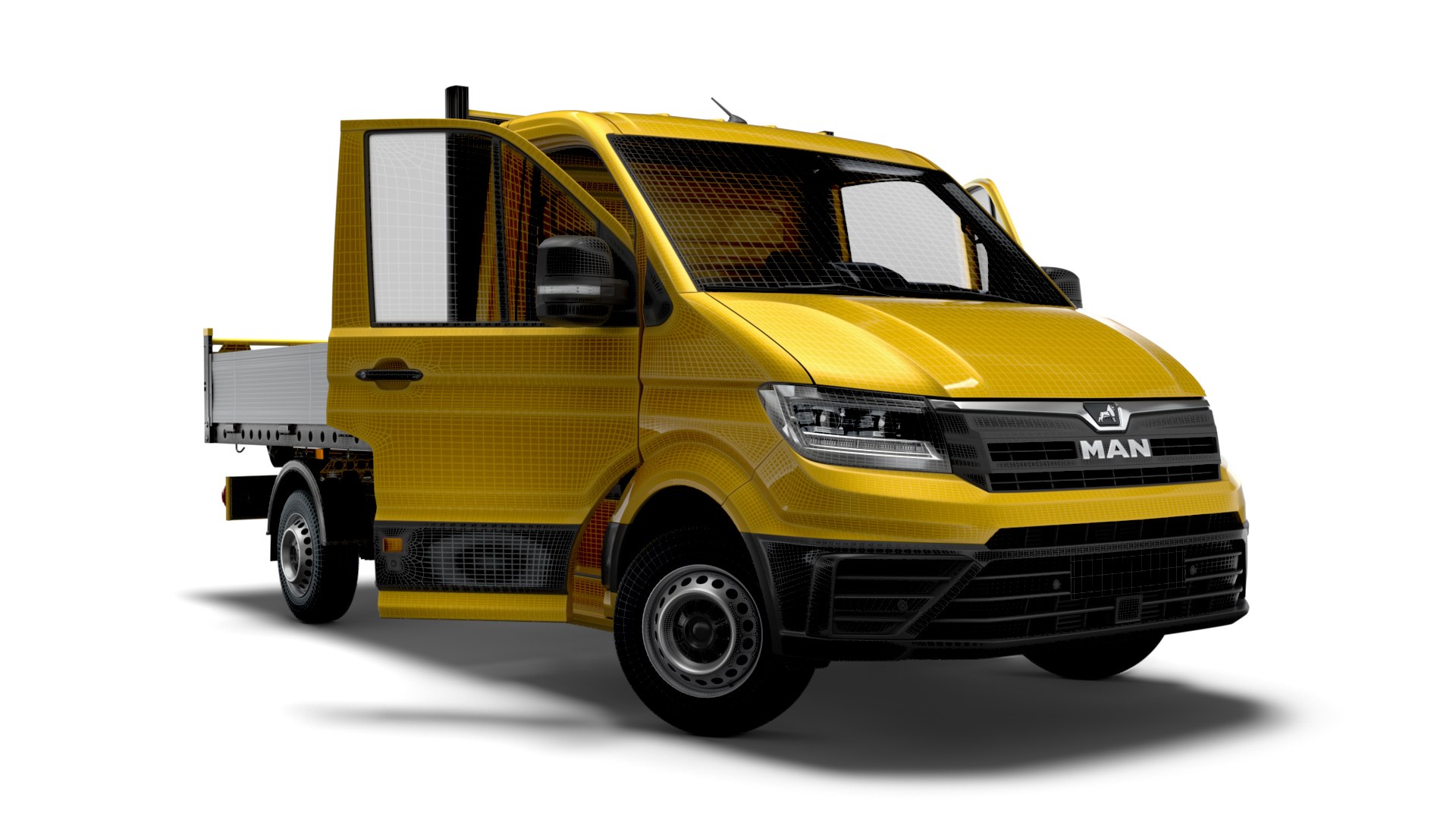 3D MAN TGE Single Cab Tipper HQ Interior 2023 - TurboSquid 2073811