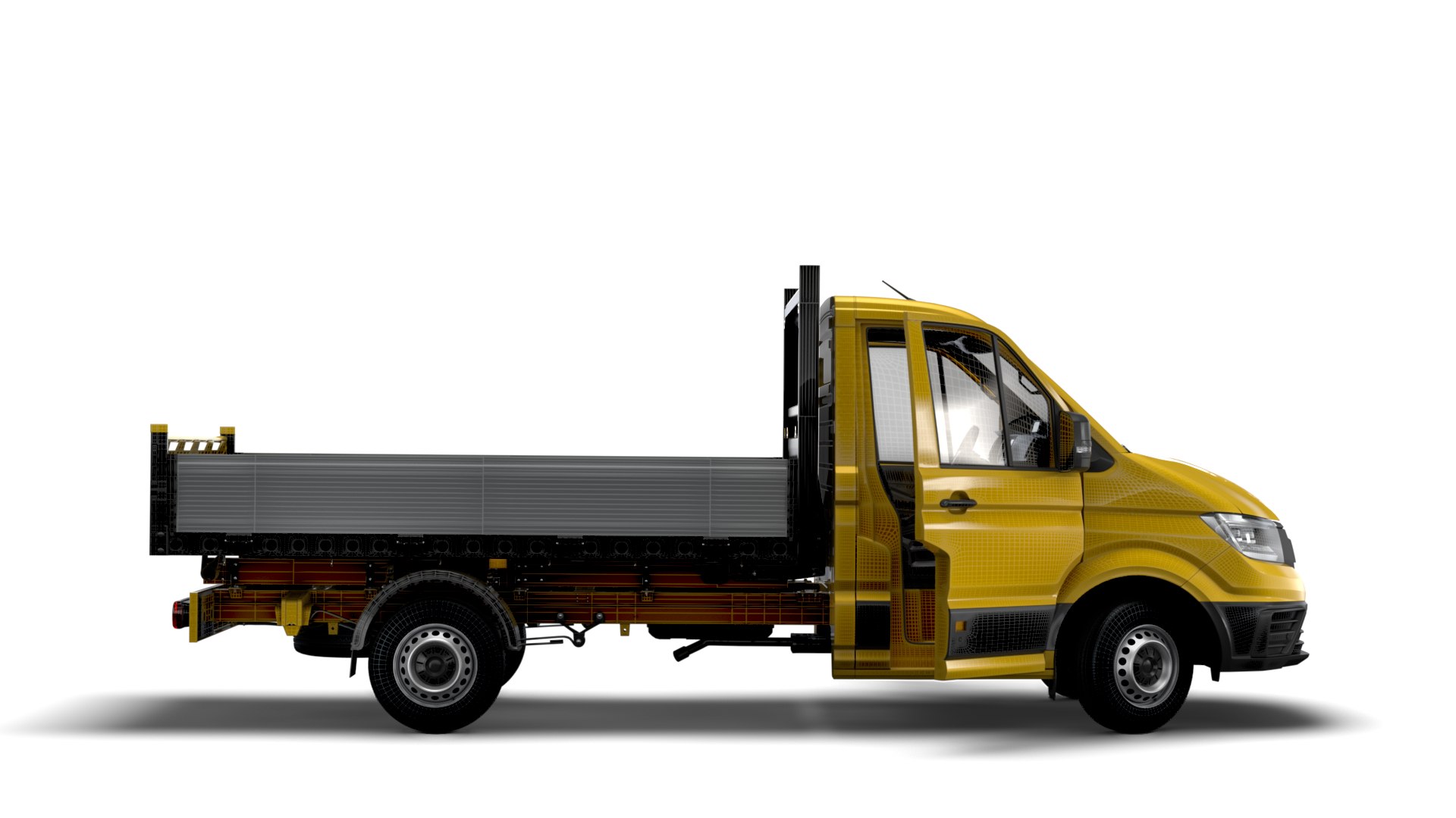 3D MAN TGE Single Cab Tipper HQ Interior 2023 - TurboSquid 2073811