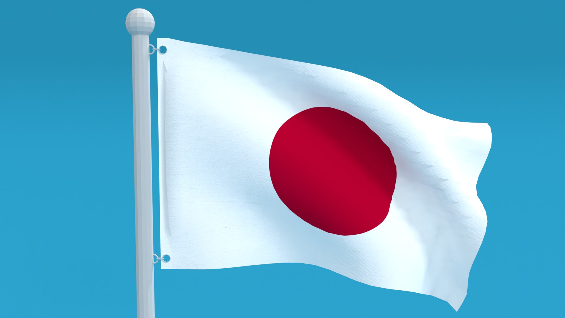 3D Model Low Poly Seamless Animated Japan Flag - TurboSquid 1809293