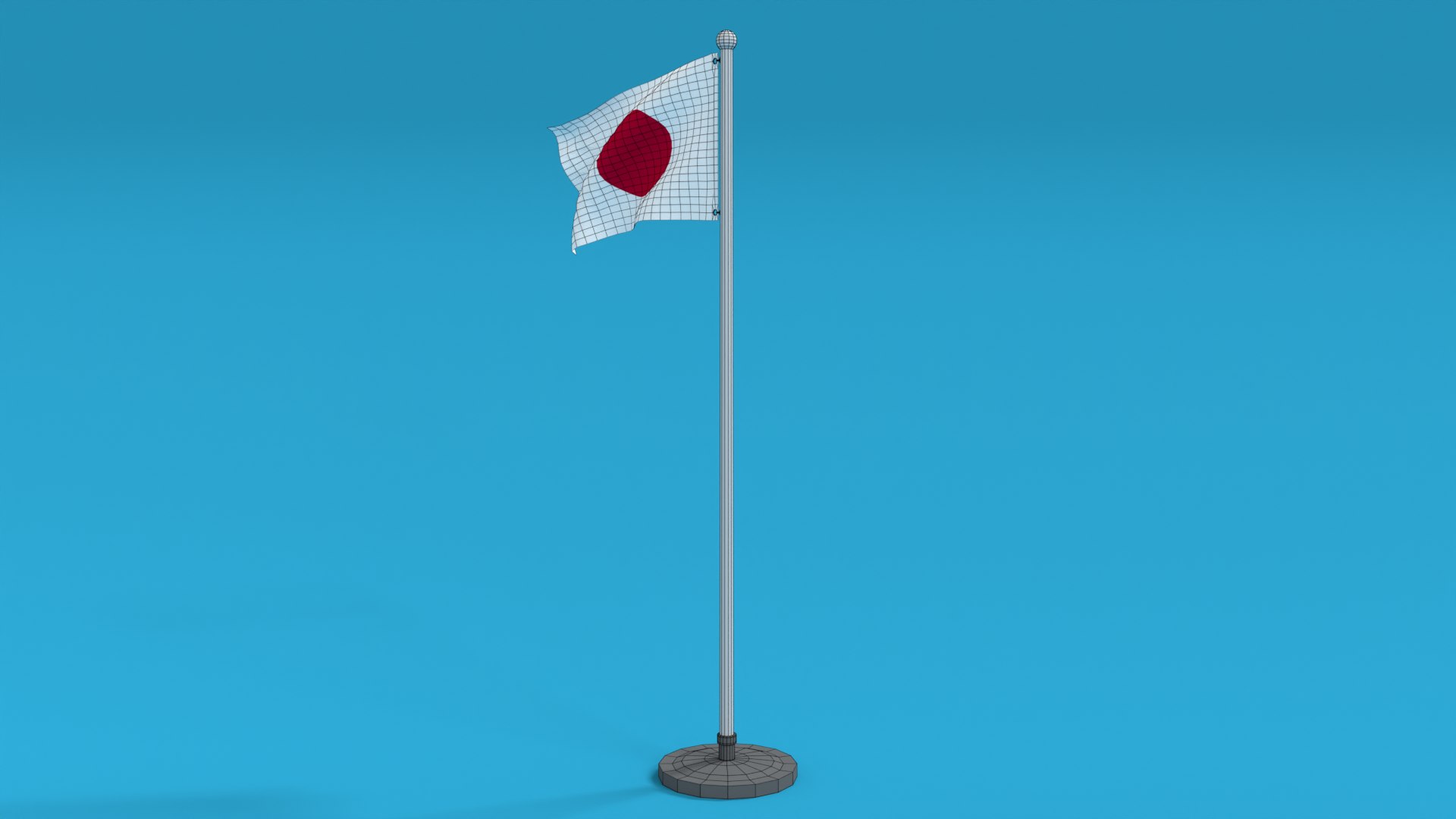 3D Model Low Poly Seamless Animated Japan Flag - TurboSquid 1809293