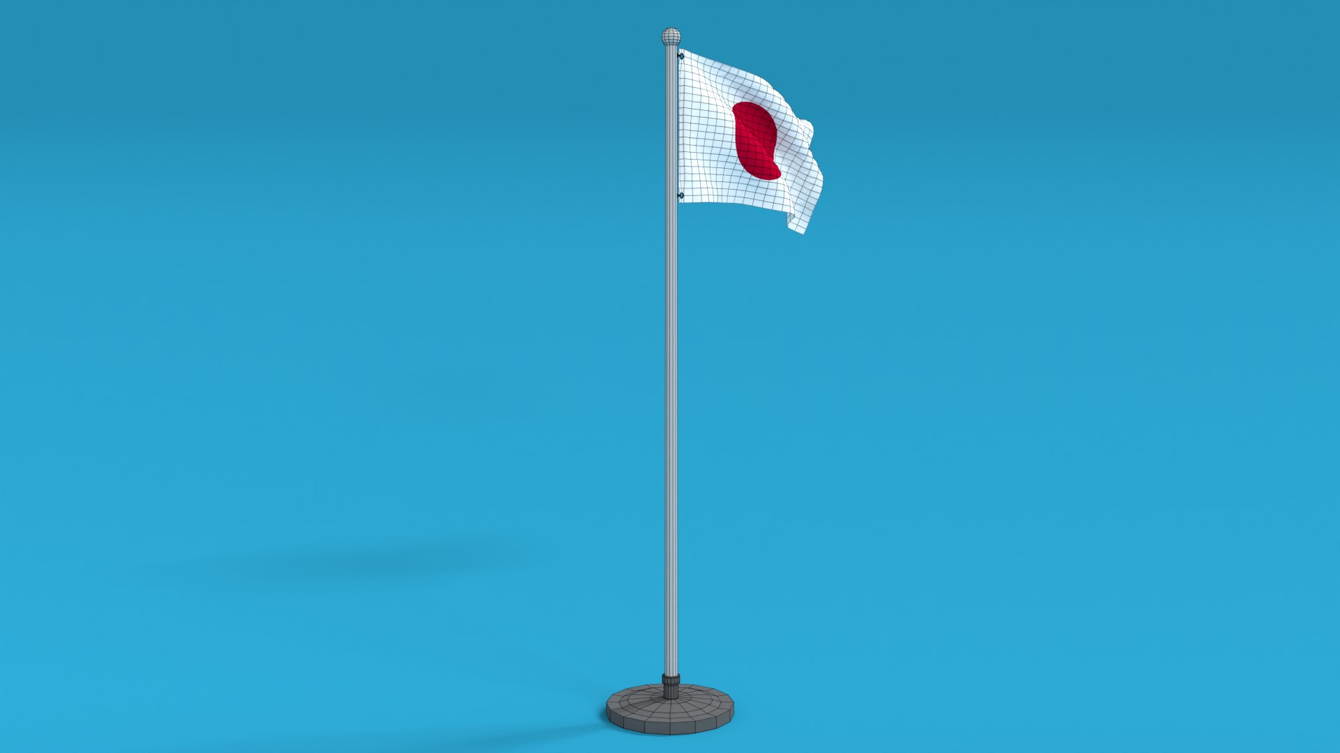 3D Model Low Poly Seamless Animated Japan Flag - TurboSquid 1809293