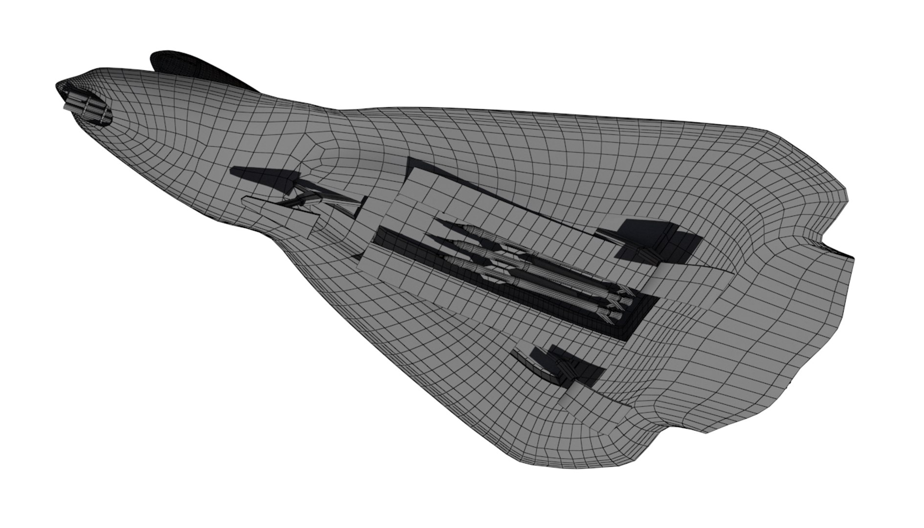 concept spacecraft interceptor 3d model