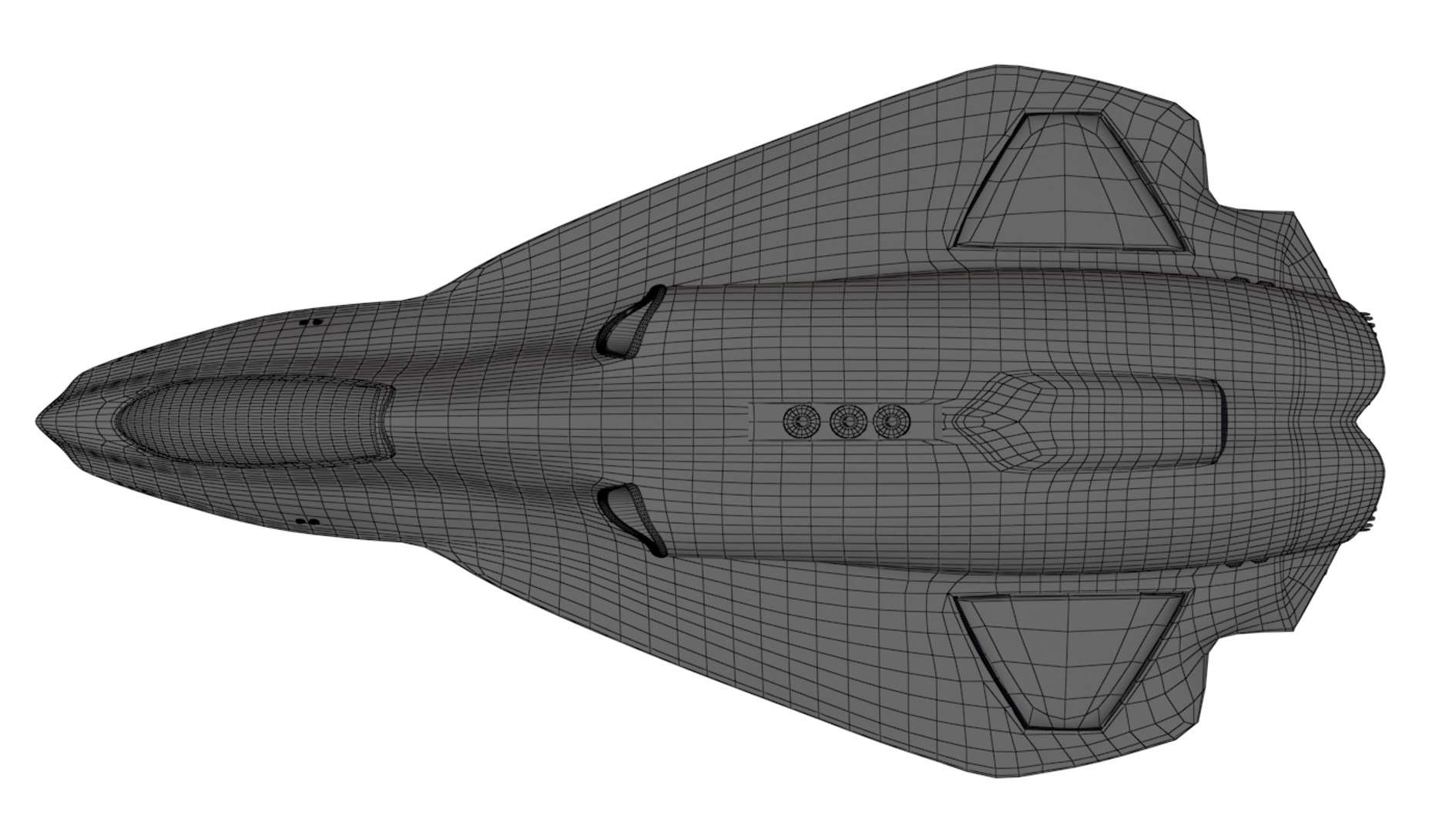 concept spacecraft interceptor 3d model