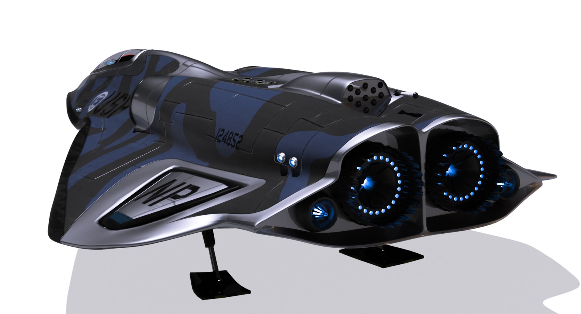 concept spacecraft interceptor 3d model