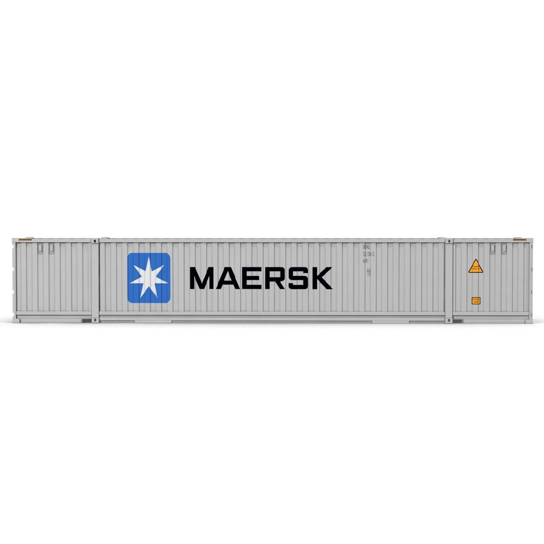 3d model of 53 ft shipping iso container