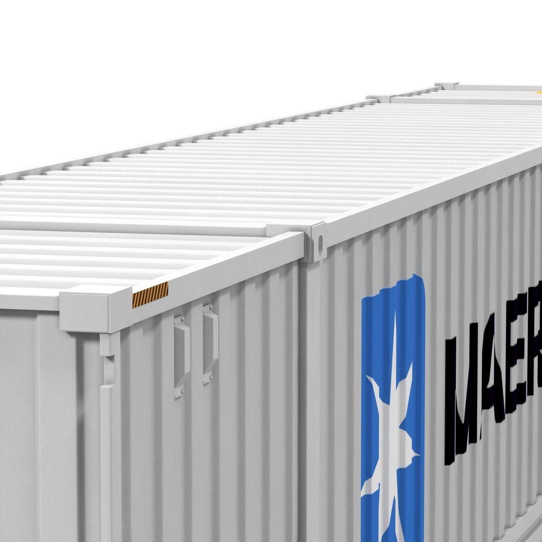 3d model of 53 ft shipping iso container