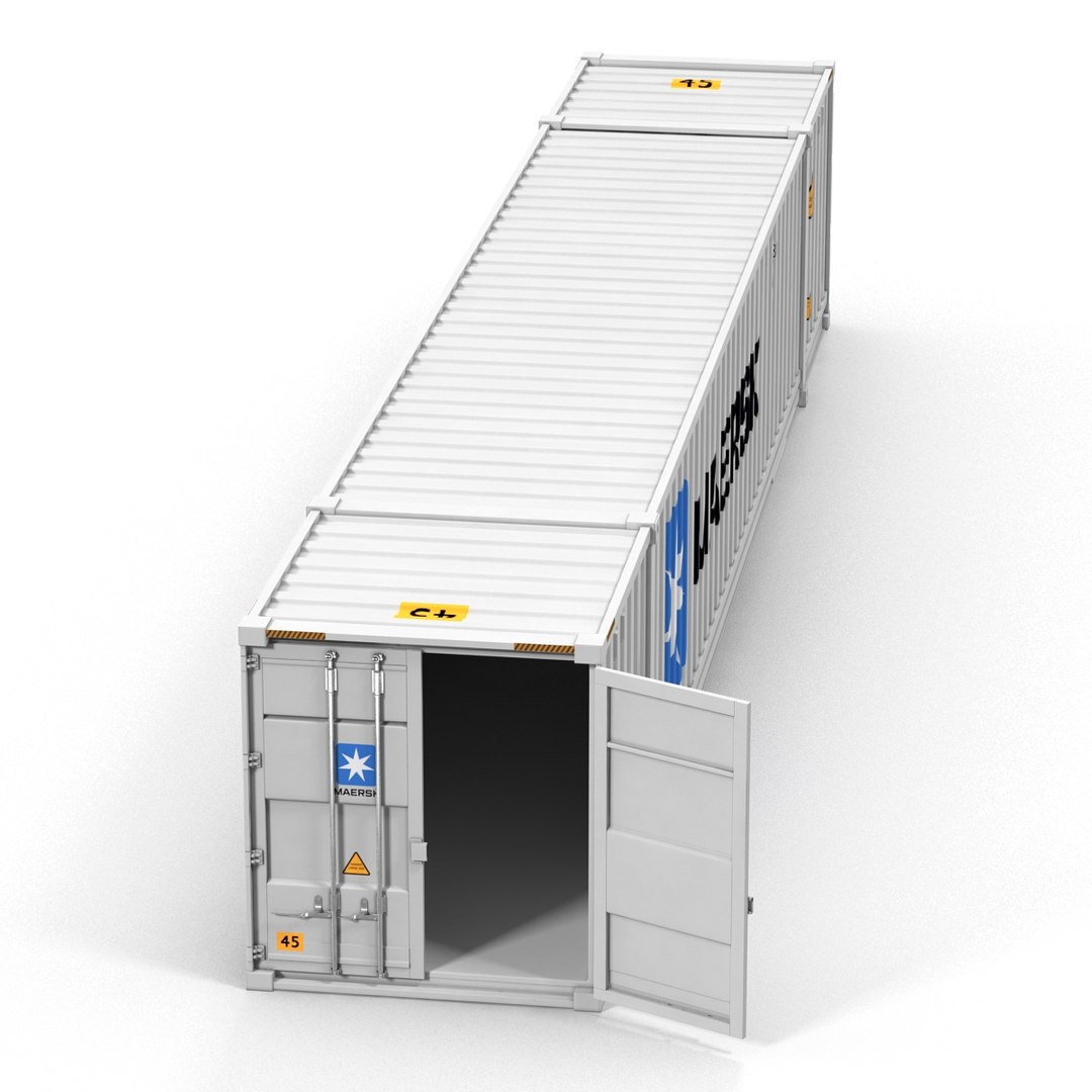 3d model of 53 ft shipping iso container